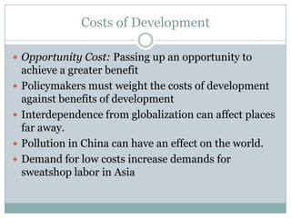 Costs of development | PPTX