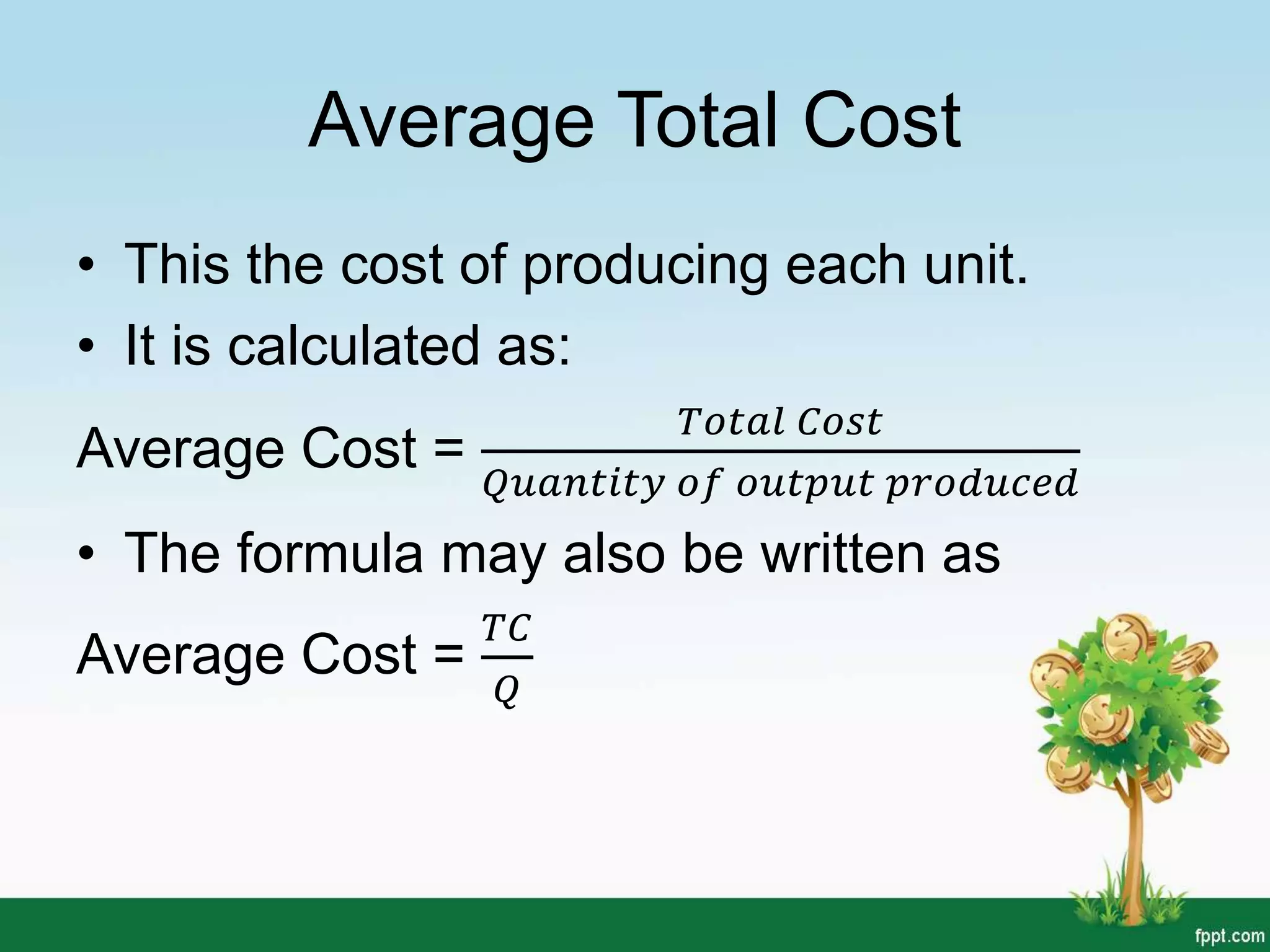 Costs of production | PPTX