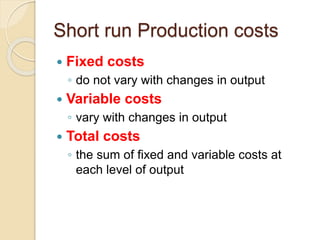 Costs of Production | PPTX