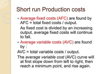 Costs of Production | PPTX
