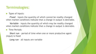 Costs of Production, Production Function, Law of Diminishing Returns.pptx