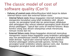 Costs of software quality | PPTX