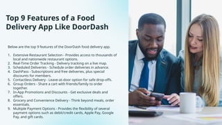 Cost to Develop a Food Delivery App Like Doordash | PPTX