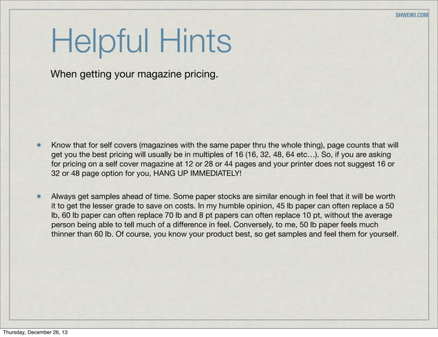 How much does it cost to print a magazine? | PPT