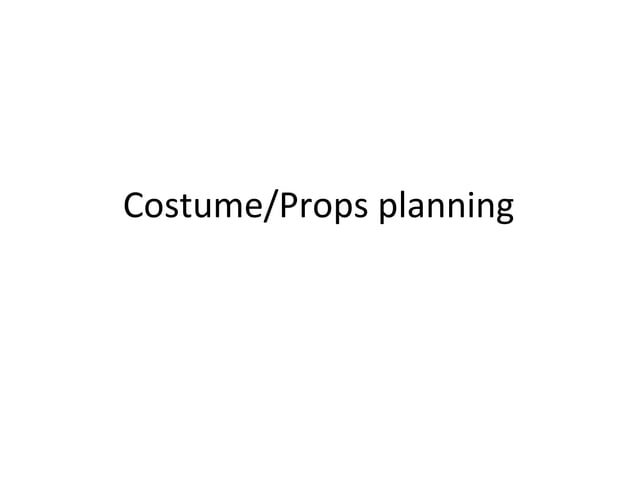 Costume | PPT