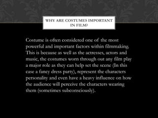 Costume Analysis | PPT