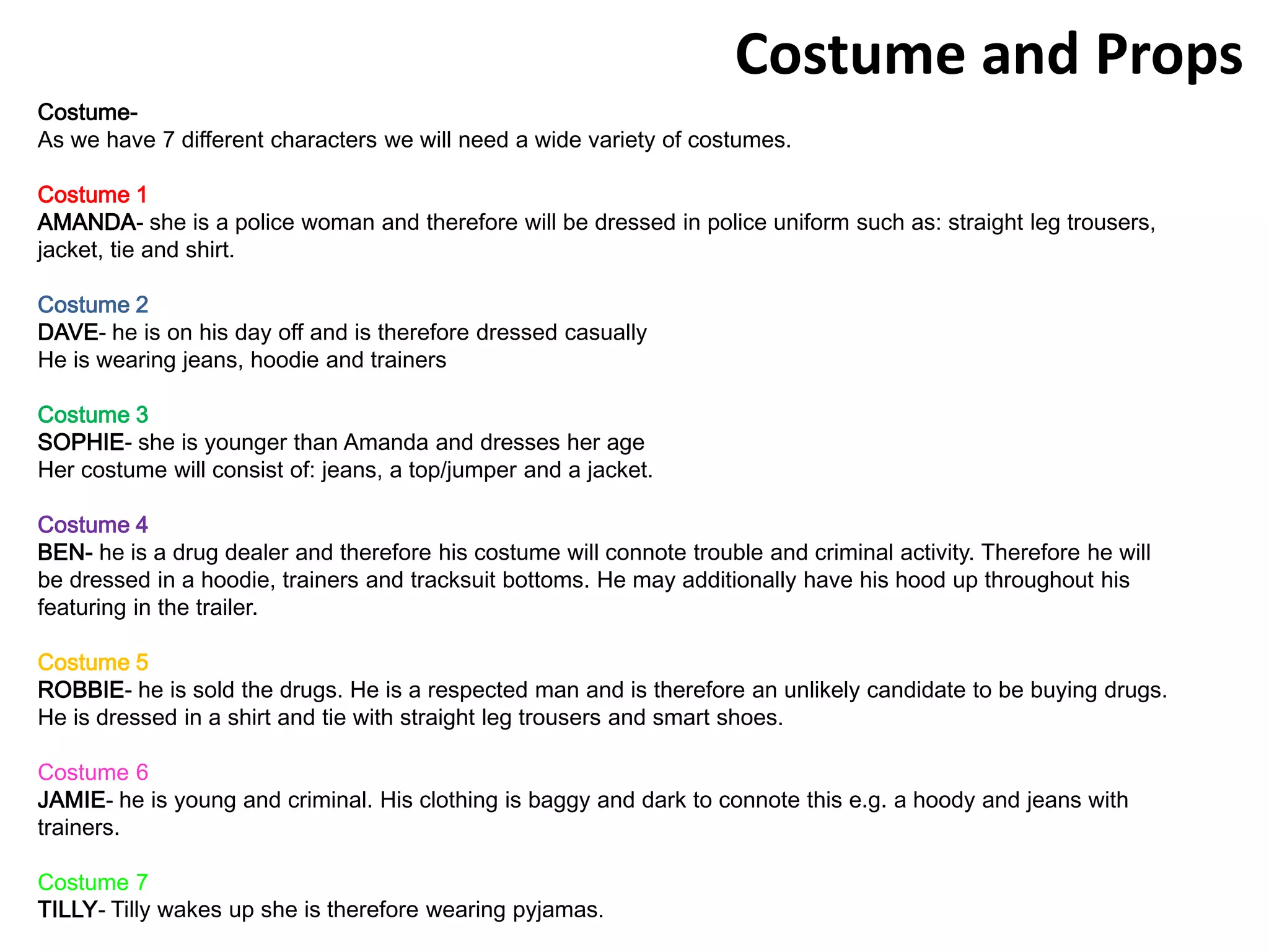 Costume and props | PPTX