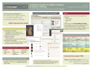 CostumeCore: A Detailed System for Digital Catalogs of Historic ...