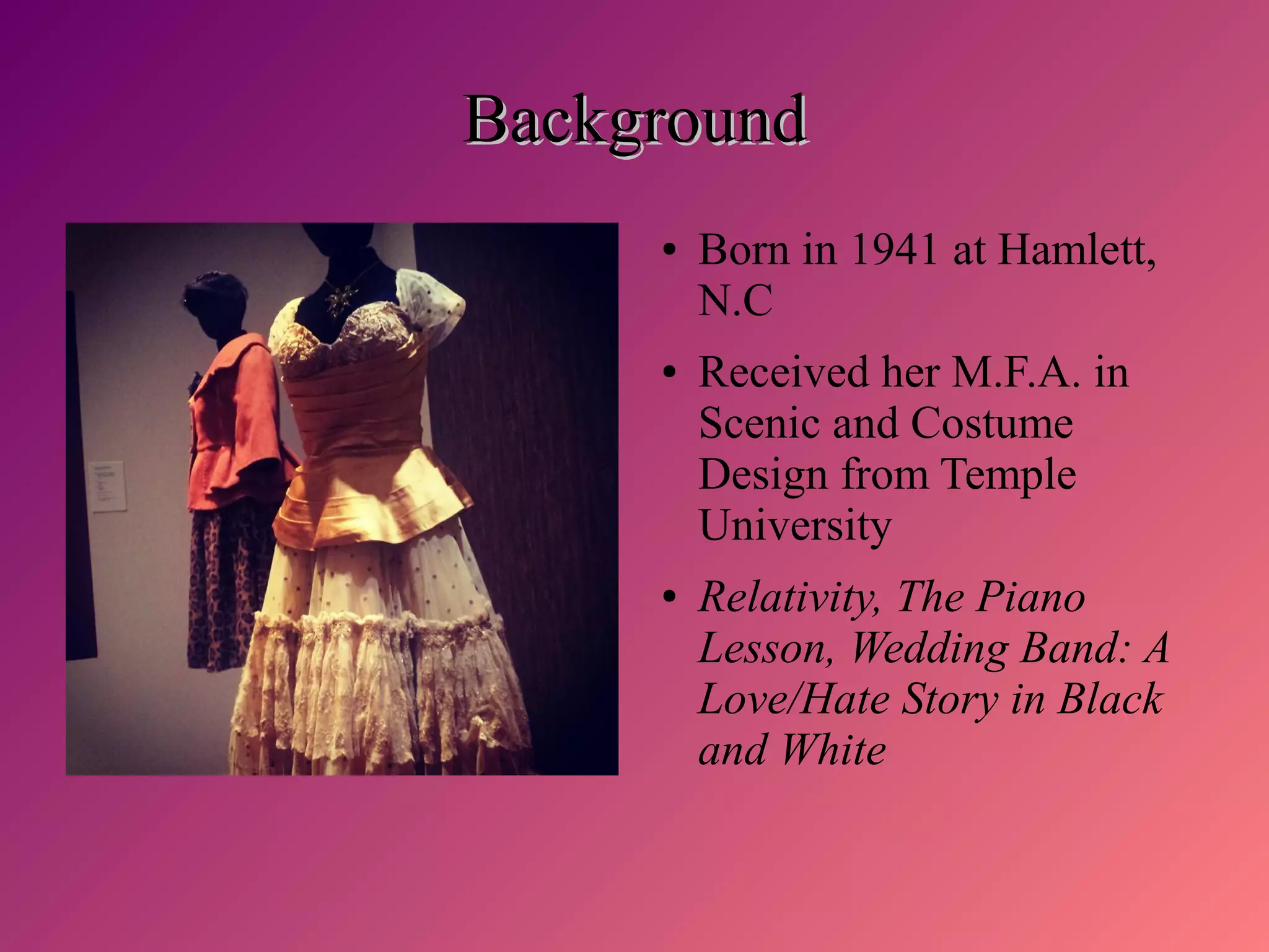 Costume design presentation | ODP