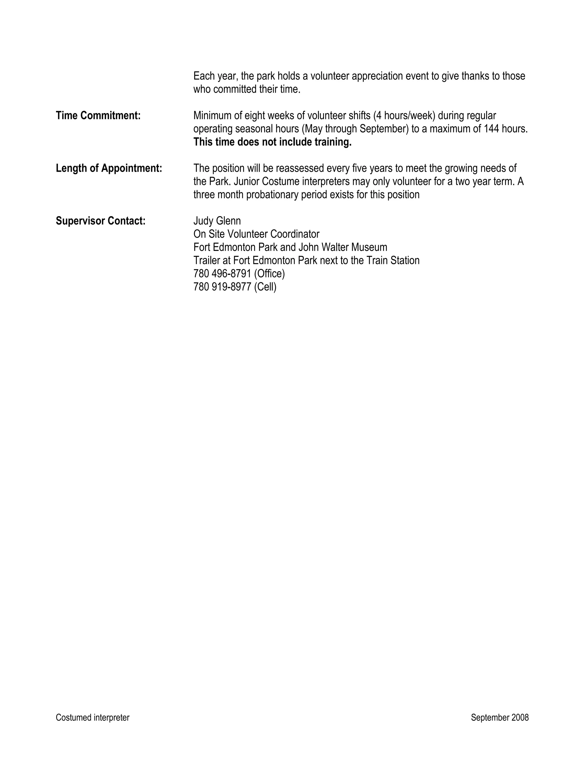 Costumed interpreter | DOC