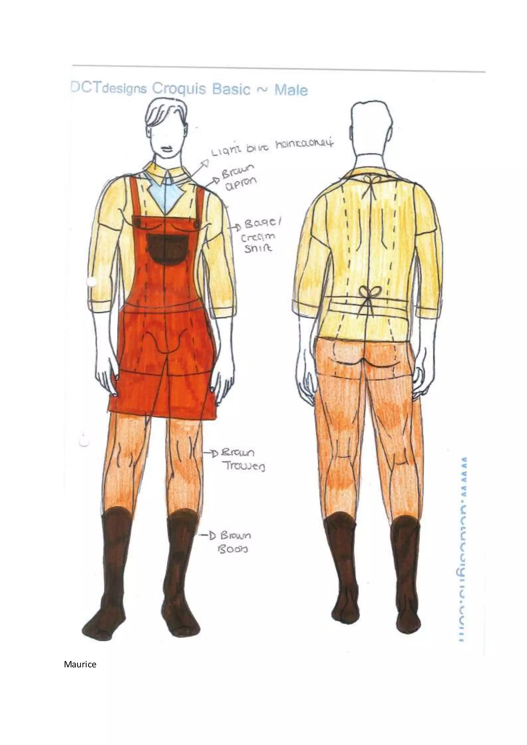 Costume drawings for principals | DOCX