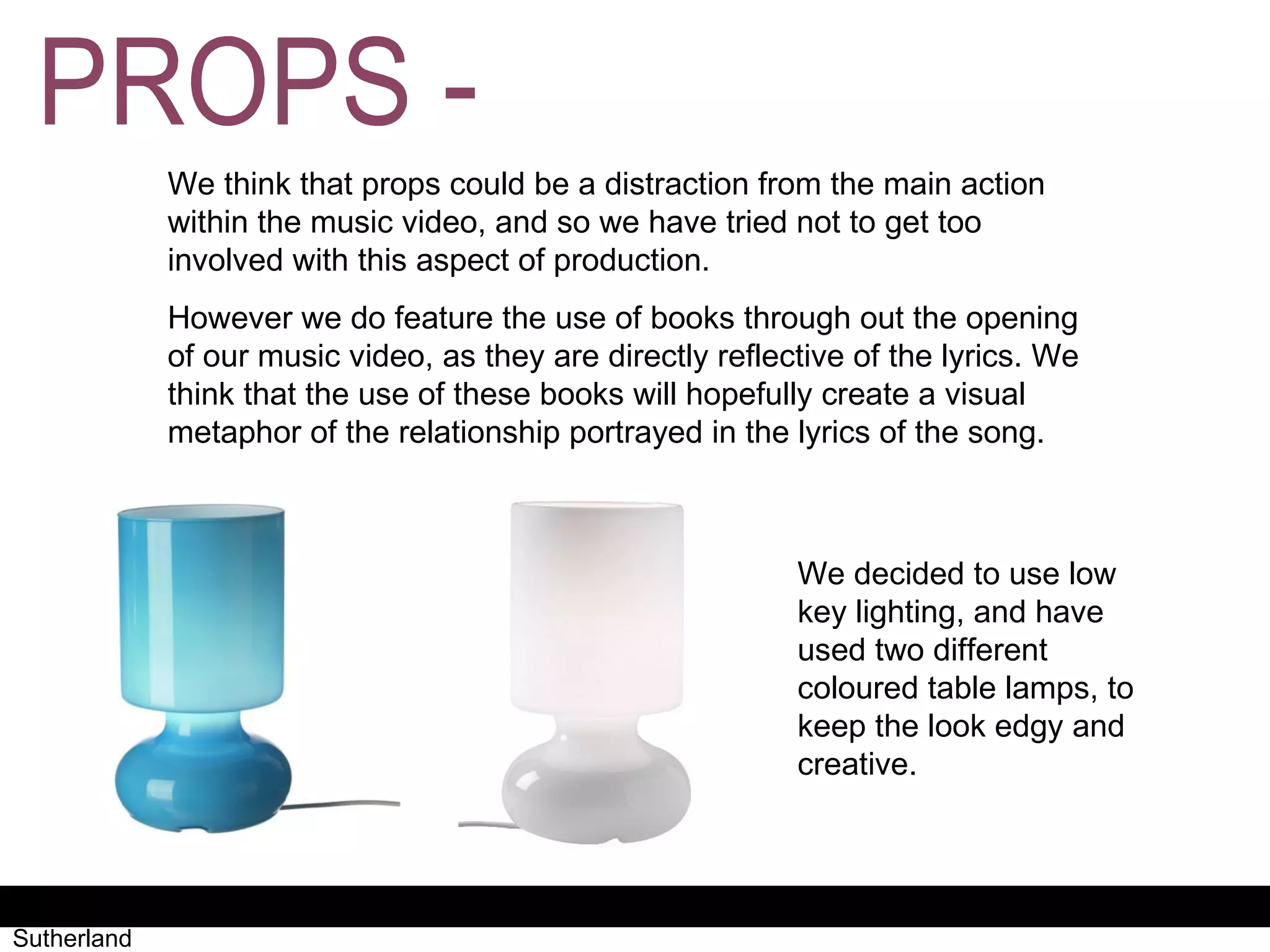 Set, Props, Costume + Make-up | PPT