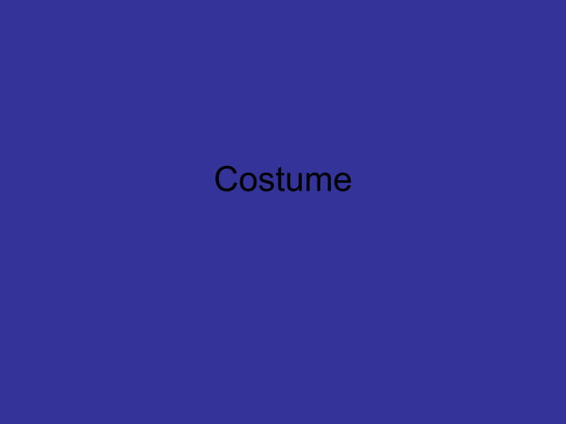 Costume presentation | PPT
