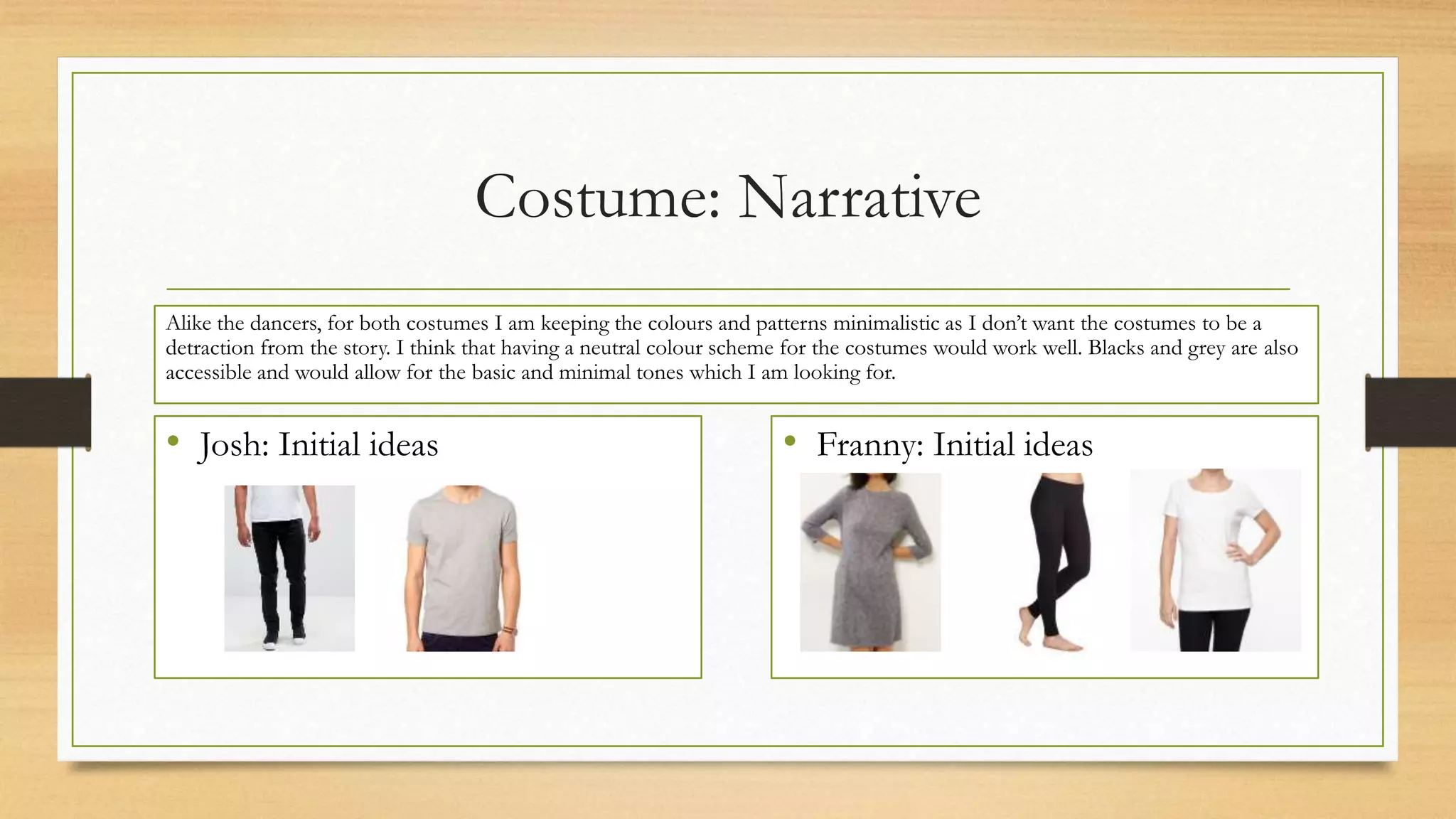 Costume, prop and actors | PPT