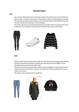 Costume report | PDF