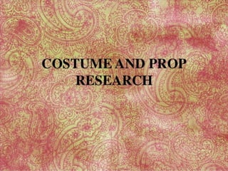 Costume research | PPT