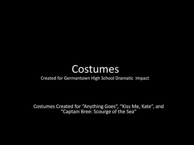 Costumes | PPTX