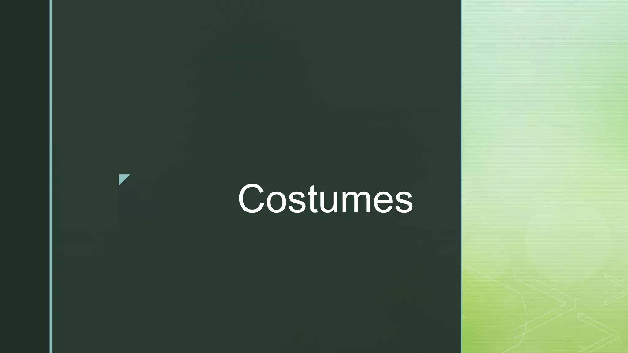 Costumes | PPTX
