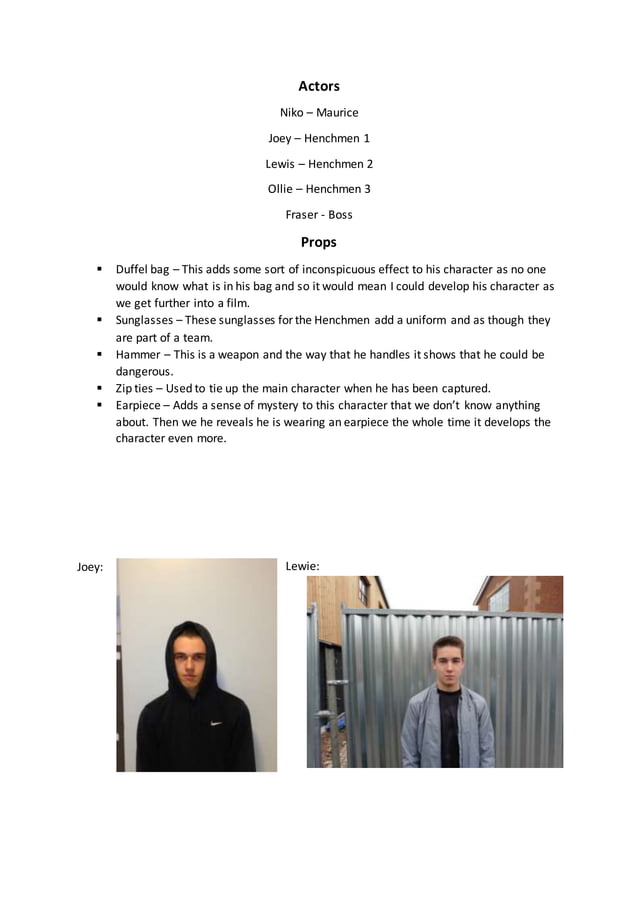 Costumes actors-props | PDF