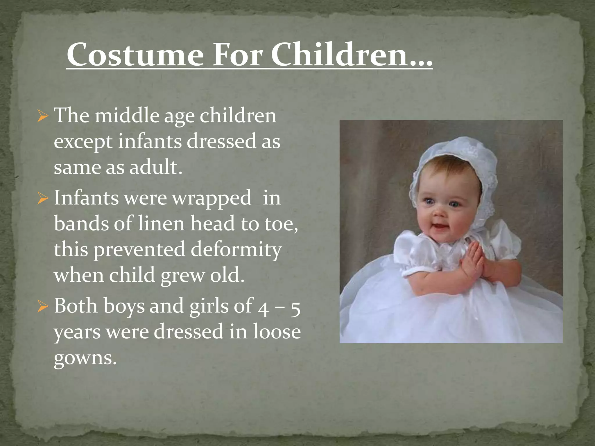 Costumes for children 14th and 15th centuries | PPTX