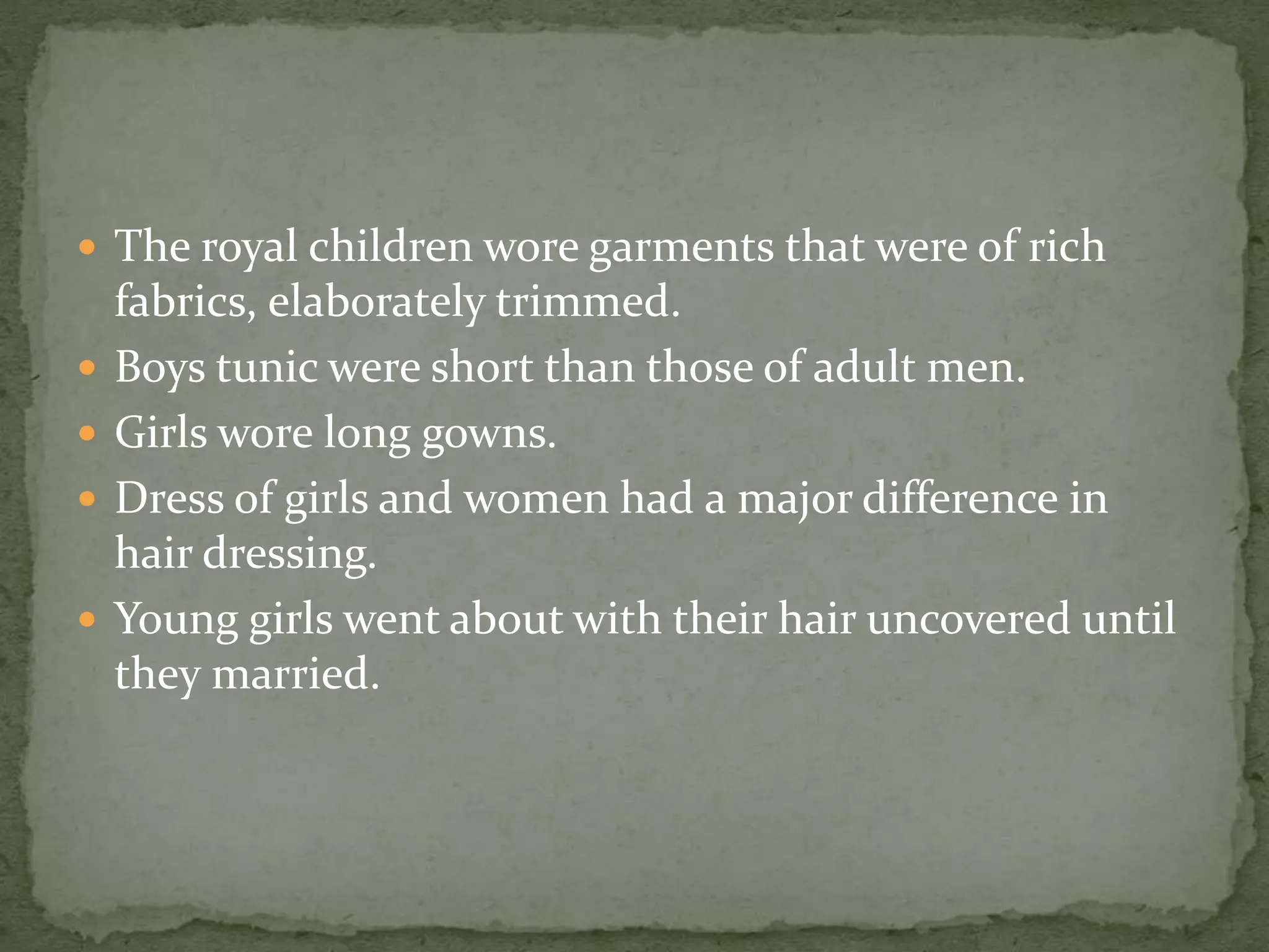 Costumes for children 14th and 15th centuries | PPTX