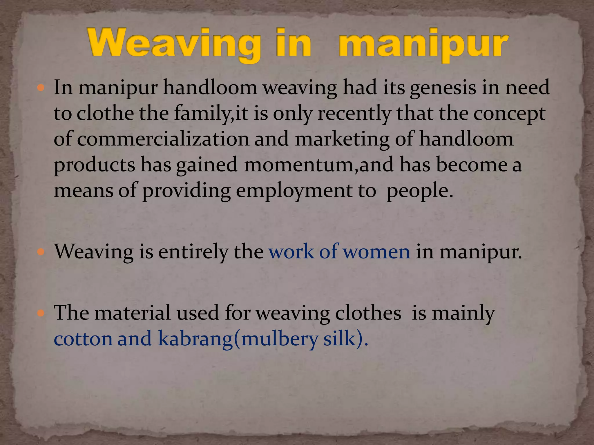 Costumes of manipur ppt | PPTX