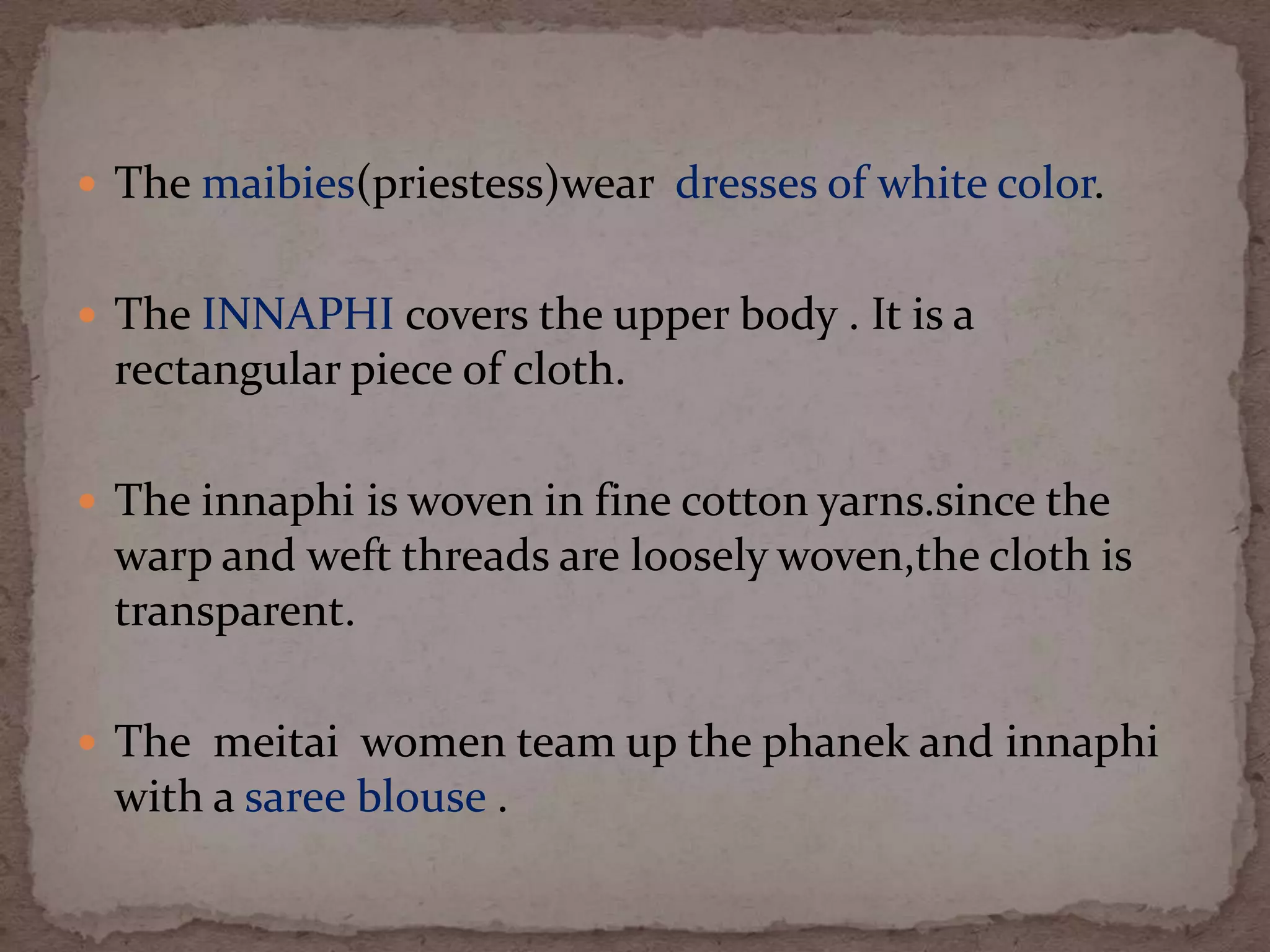 Costumes of manipur ppt | PPTX