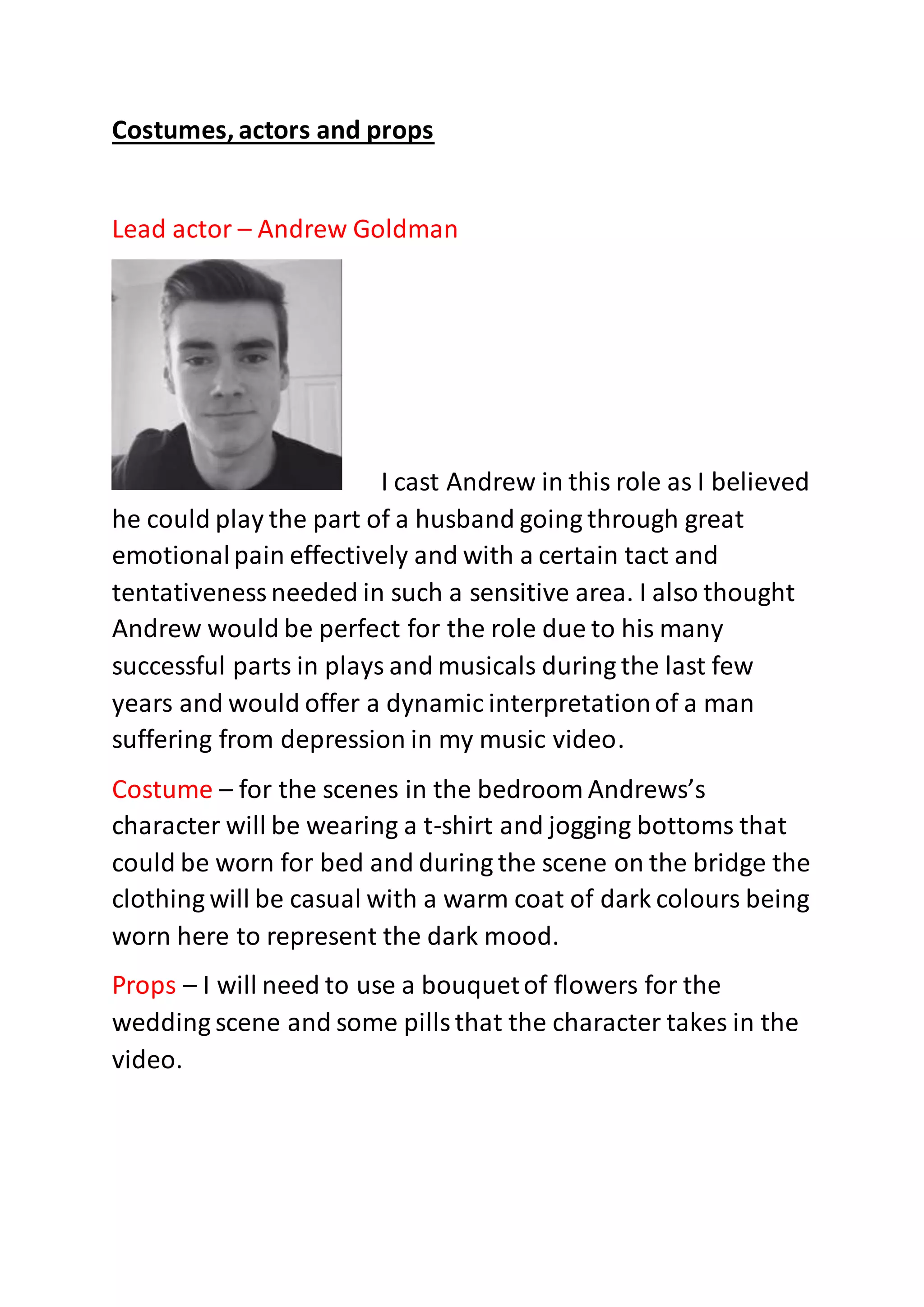 Costumes props and actors | PDF