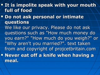 Costums and behavior UK people | PPT