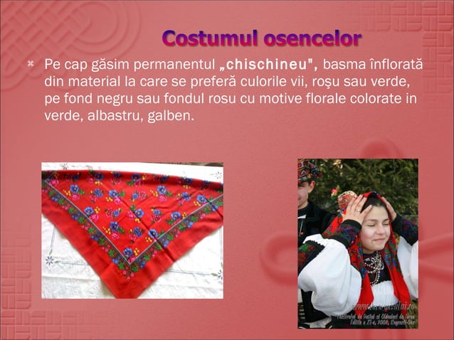 Costumul osenesc | PPT