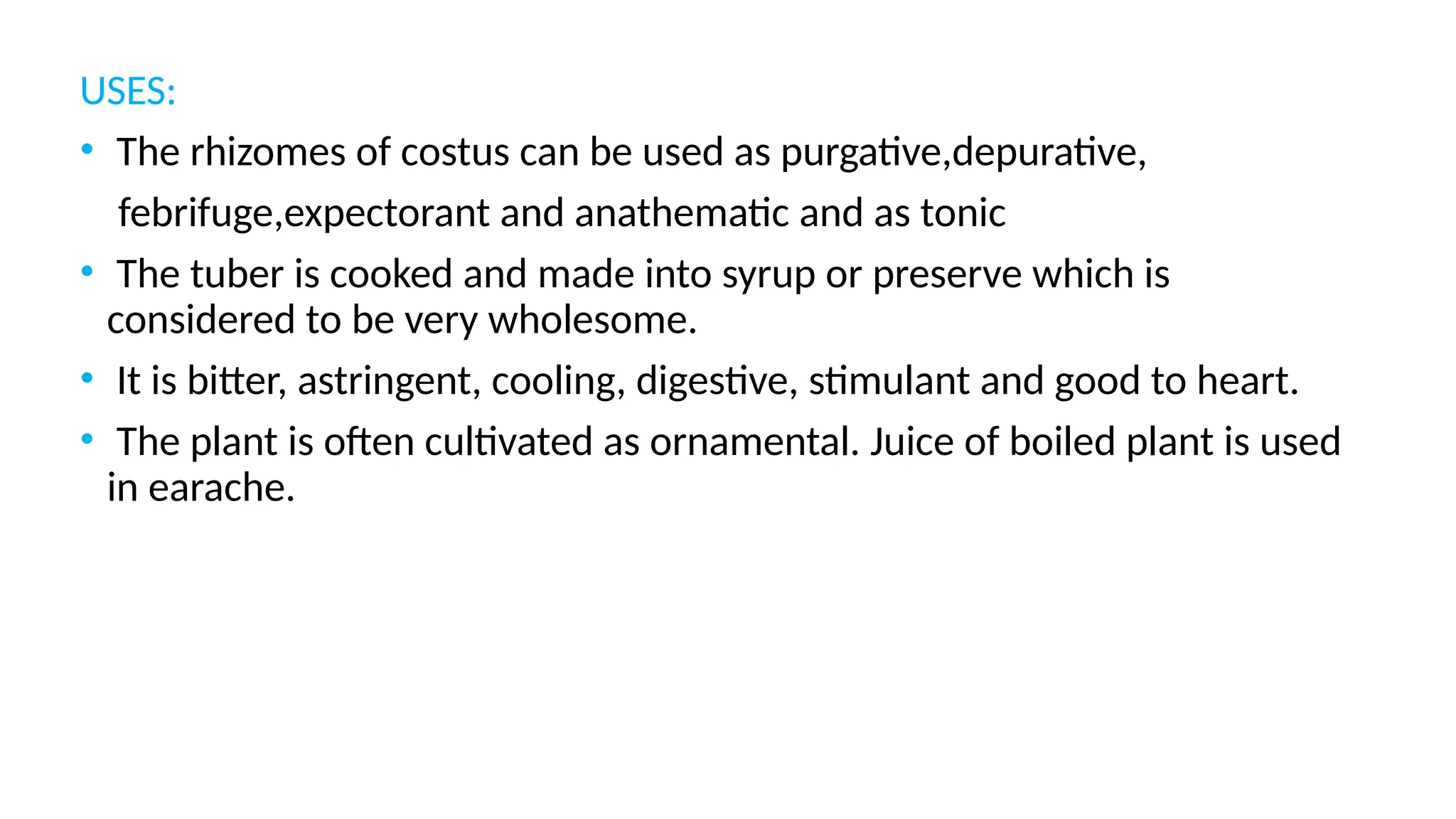 COSTUS.pptx production technology of costus | PPTX