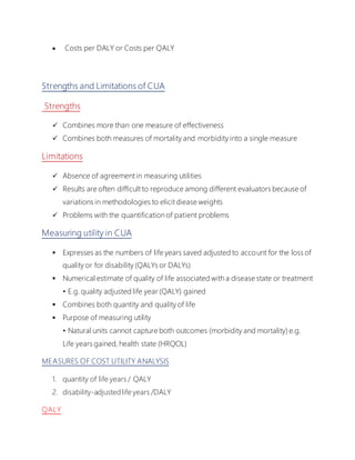 Cost utility analysis | DOCX