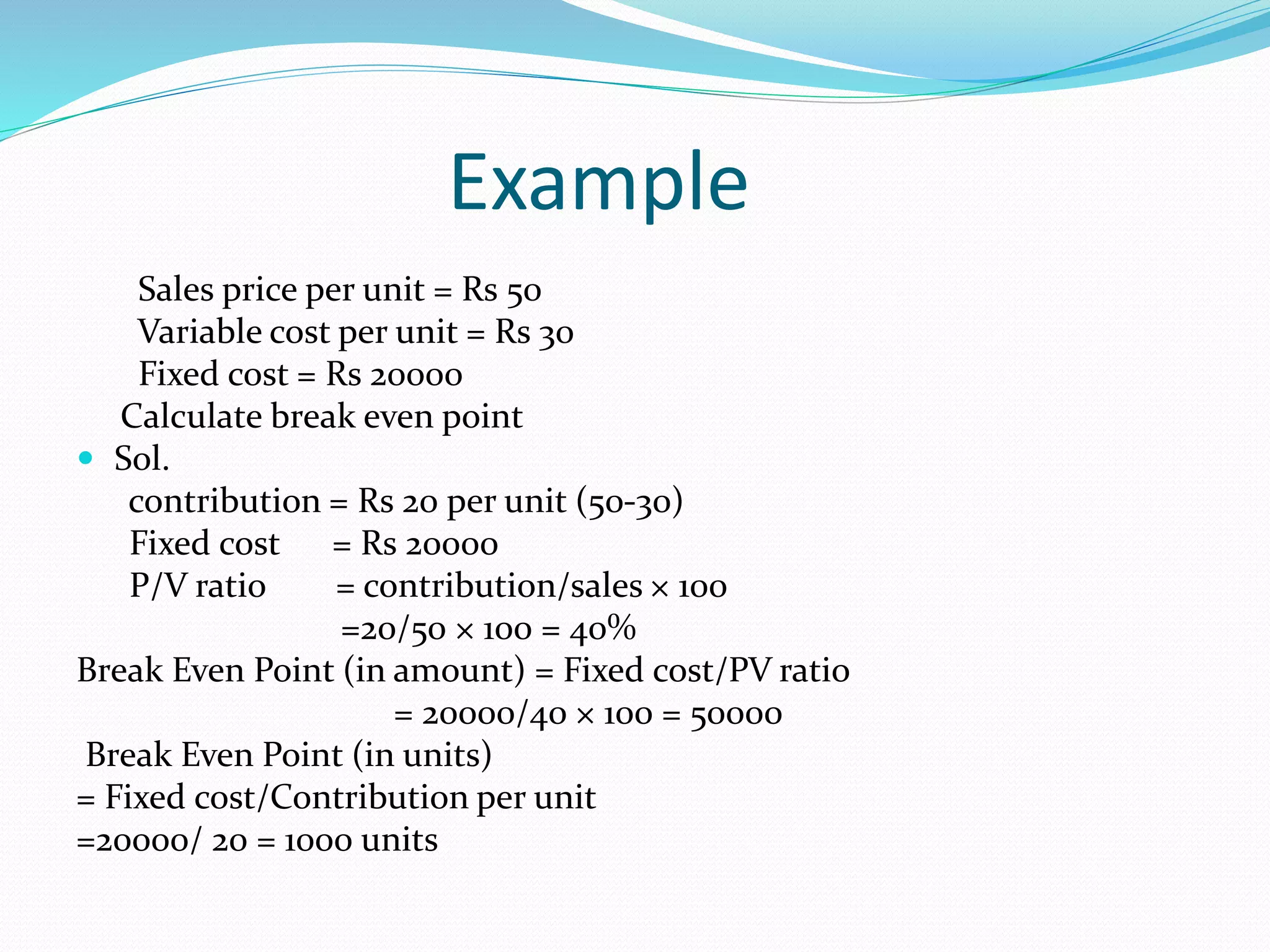Cost volume profit analysis | PPTX