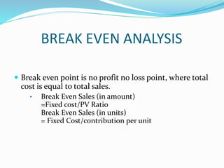 Cost volume profit analysis | PPTX