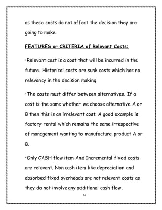 Notes on Cost volume profit analysis | DOCX