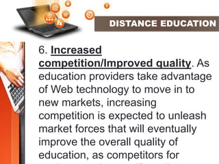 Cost vs. benefits of Distance Education | PPT