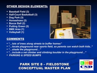 Cosumnes CSD - Fieldstone Park Conceptual Master Plan | PPT