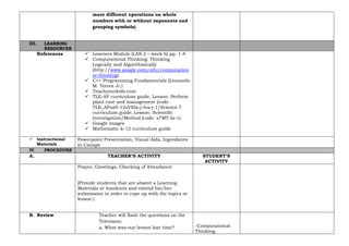 classroom observation in creative technology | DOCX