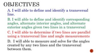 Transversal Line | PPTX