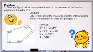 SOLVING PROBLEMS ON ANGLES AND SIDES OF POLYGON | PPTX