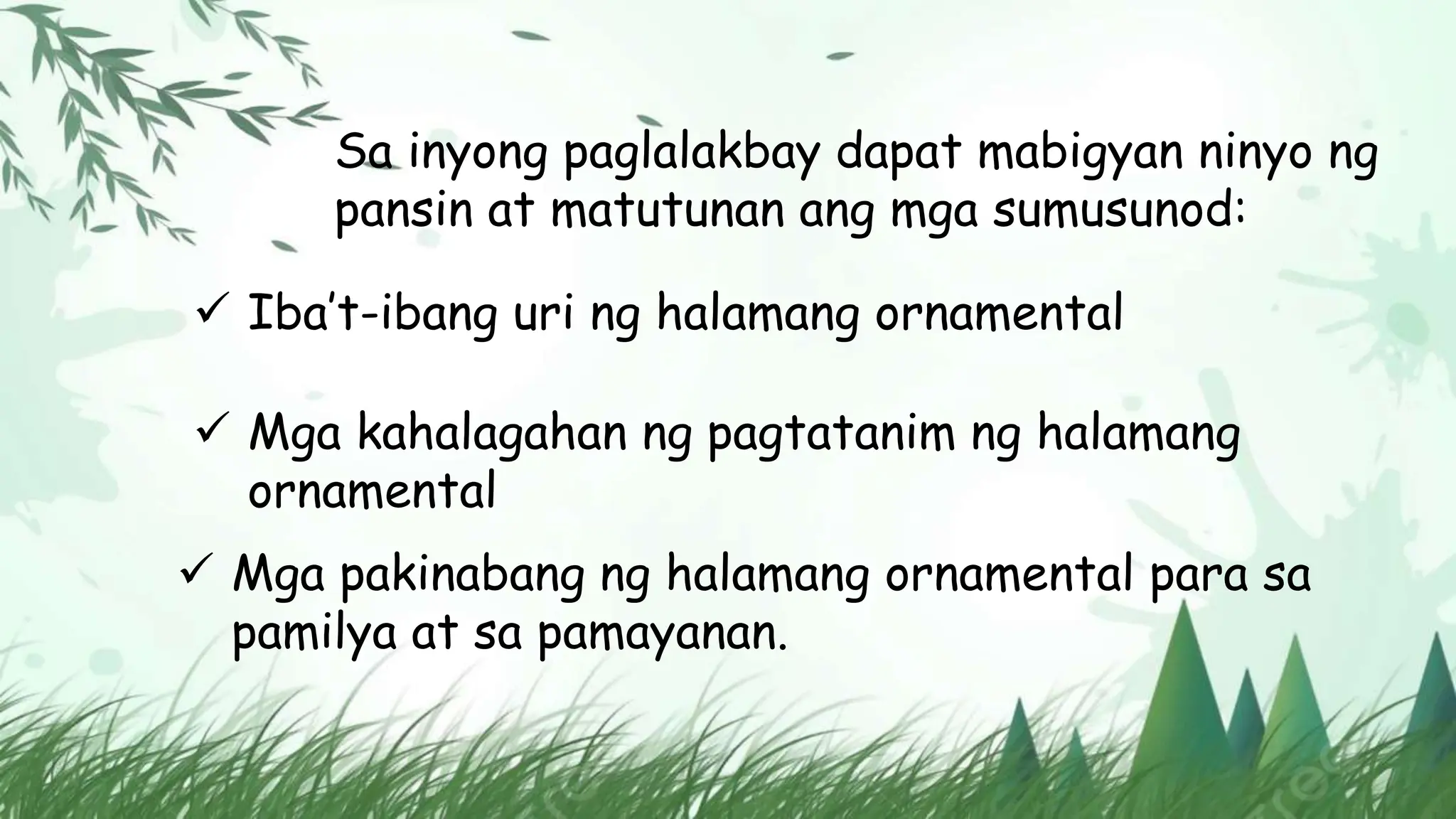 Mga Pakinabang ng Halamang Ornamental Q3 | PPTX