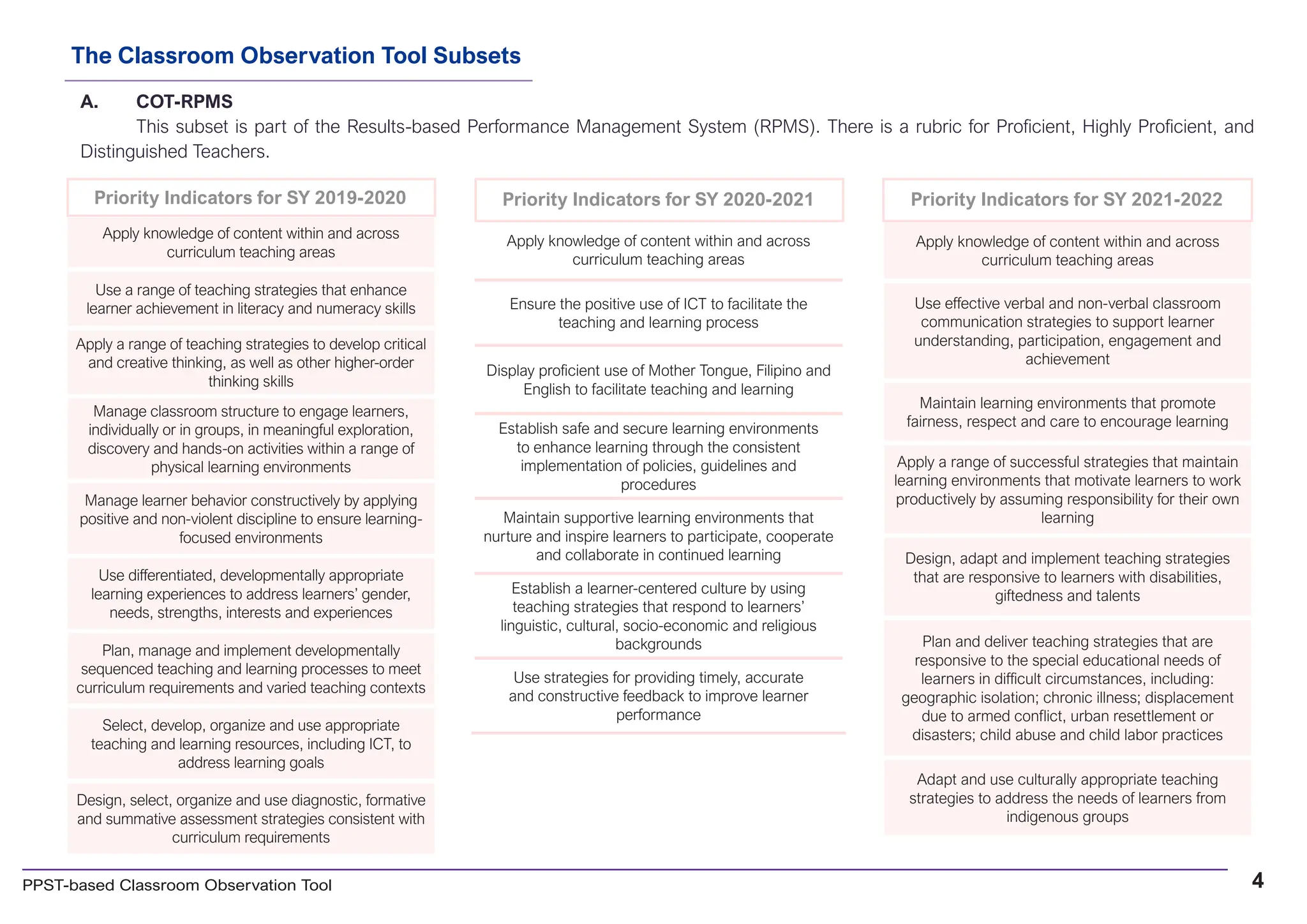 DepEd PPST RPMS COT Guidelines pdf file format | PDF