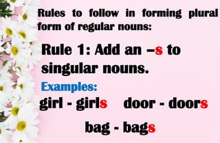 COT-ENGLISH3-Q1-PPT.pptx singular and plural nouns | PPTX