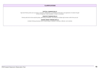 Classroom Observation Tools for Teachers | PDF