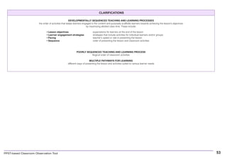 Classroom Observation Tools for Teachers | PDF