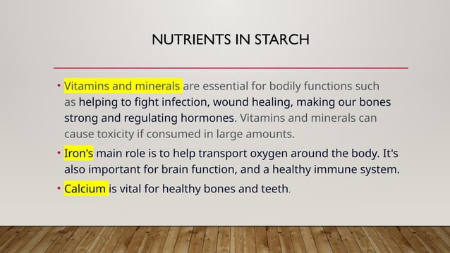 PRESENTING STARCH AND CHOOSING STARCH DISHES | PPT