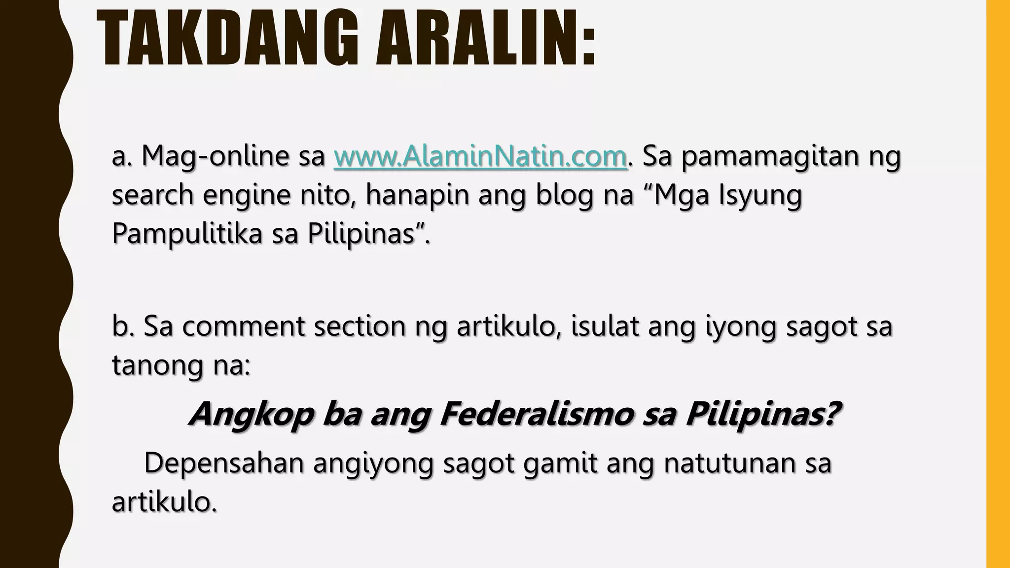 Epekto ng aktibong pakikilahok ng mamamayan sa mga gawaing pansibiko sa ...