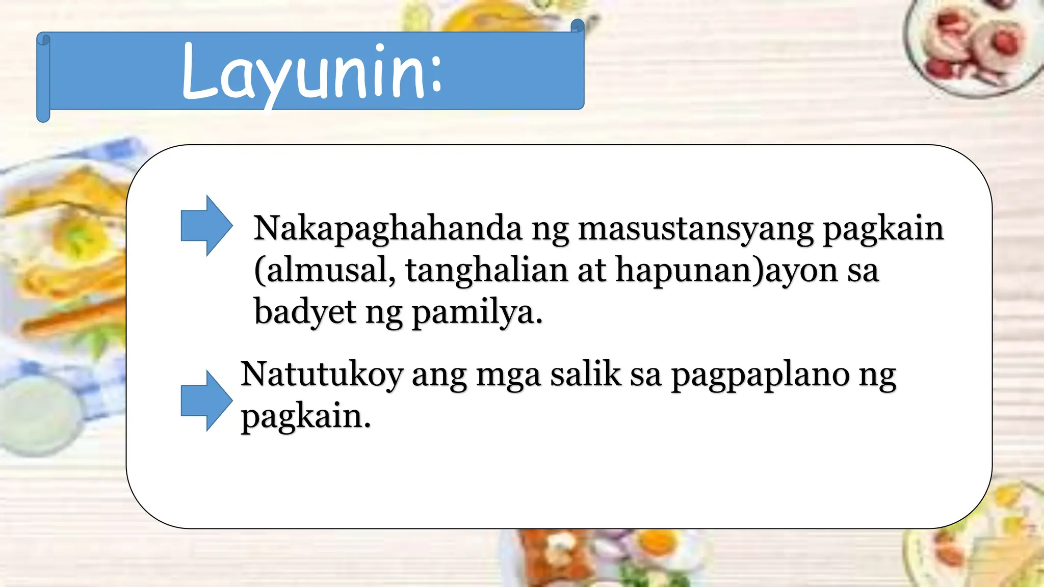 Pagpapalano ng masustansyang Pagkain | PPTX