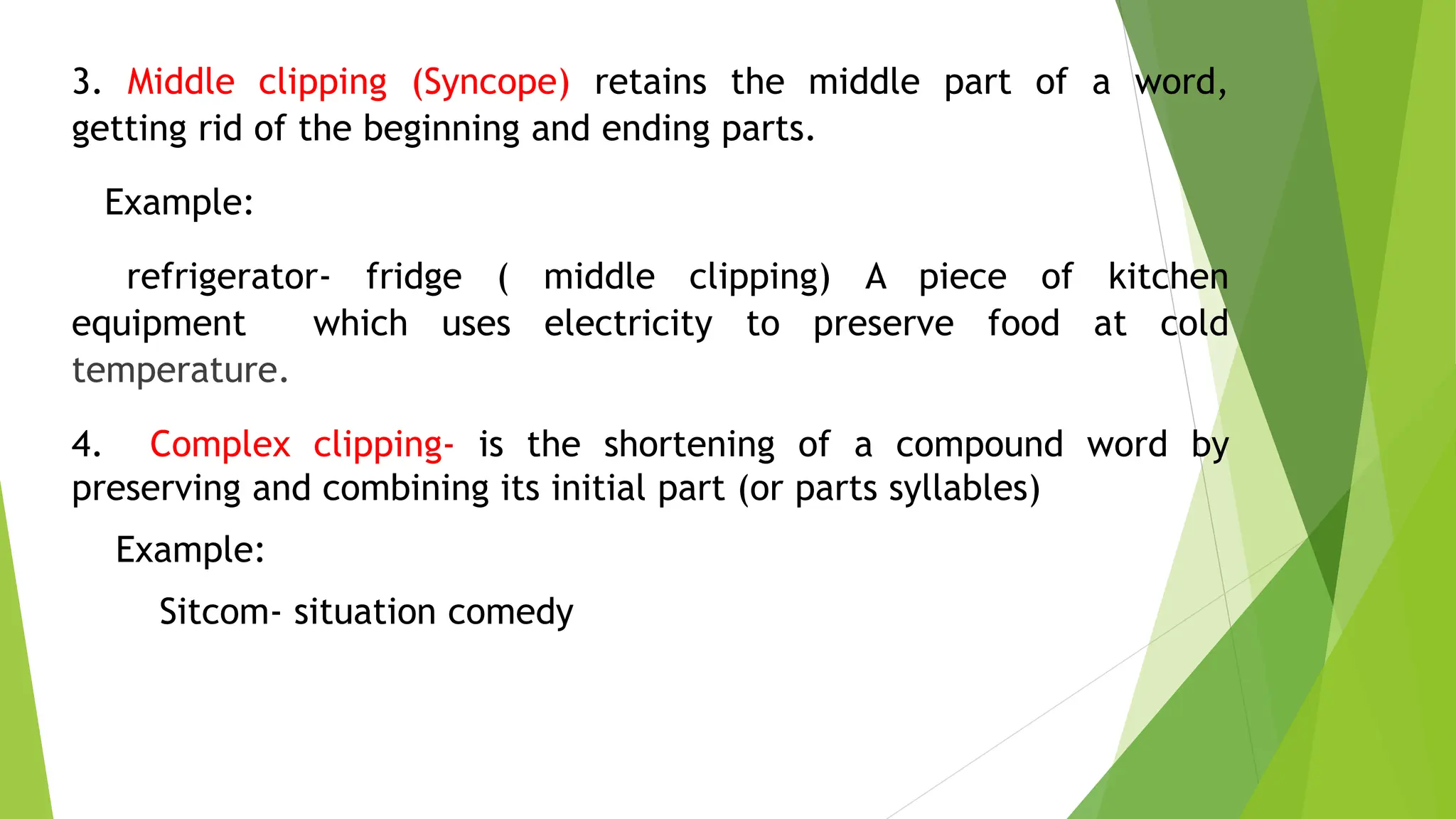 Powerpoint Presentation for clipped words | PPTX