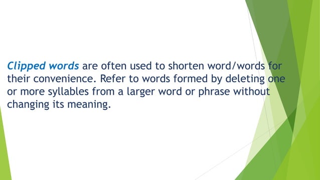 Powerpoint Presentation for clipped words | PPTX | Pets